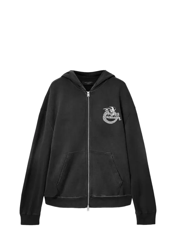 ALLSAINTS Organic Cotton Terra Hoodie - Black