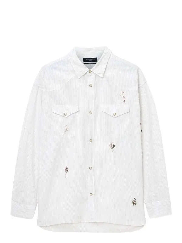 ALLSAINTS Organic Cotton Portman Shirt - White