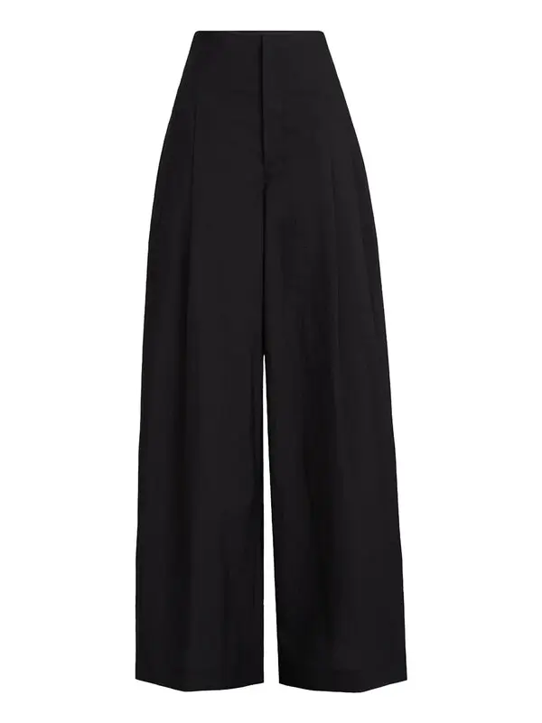 Brunello Cucinelli Techno Cotton Poplin Tailored Trousers - Black