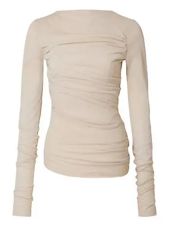 Soeur Gaia Gathered-detail Top - Mastic