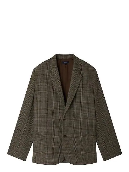 Soeur Checked Wool-blend Blazer - Marron/vert