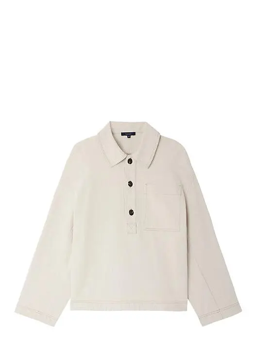 Soeur Austin Oversized-fit Denim Shirt - Blanc Gres