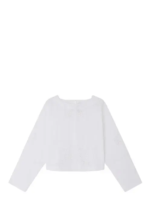 Soeur Hansel Broderie-anglaise Cotton-poplin Blouse - Blanc