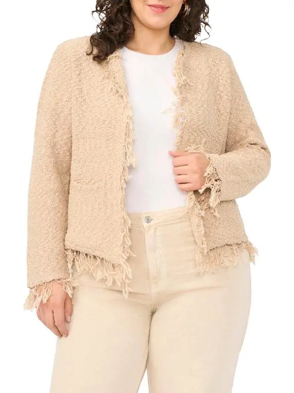 Vince Camuto Fringe Detail Crop Jacket - Camel