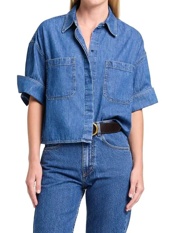 TWP My Newest Mistake Denim Button-up Shirt - Paris