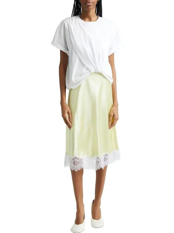 3.1 Phillip Lim Mixed Media Short Sleeve Dress - White-yuzu
