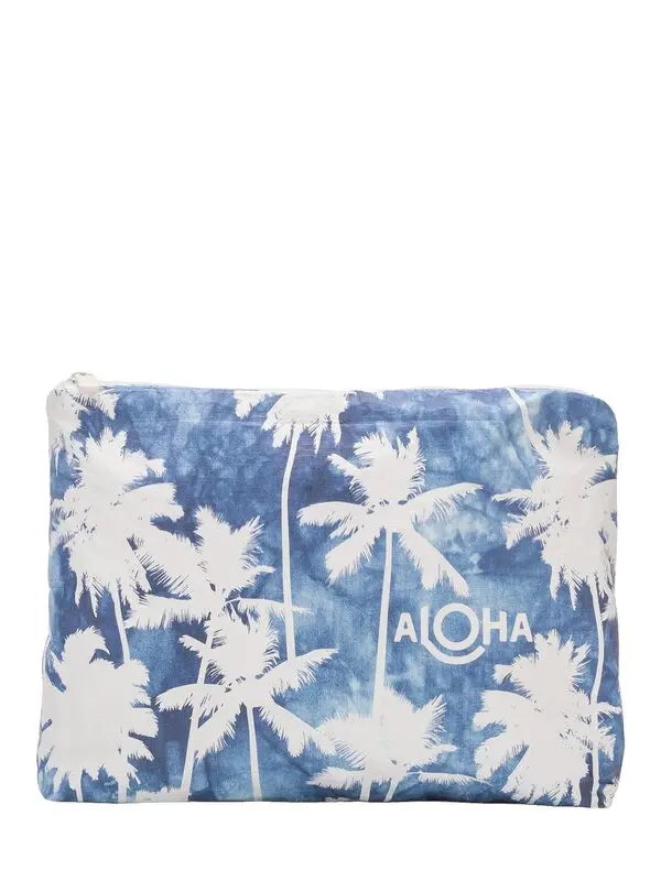 ALOHA COLLECTION Water-resistant Zip Pouch - Indigo