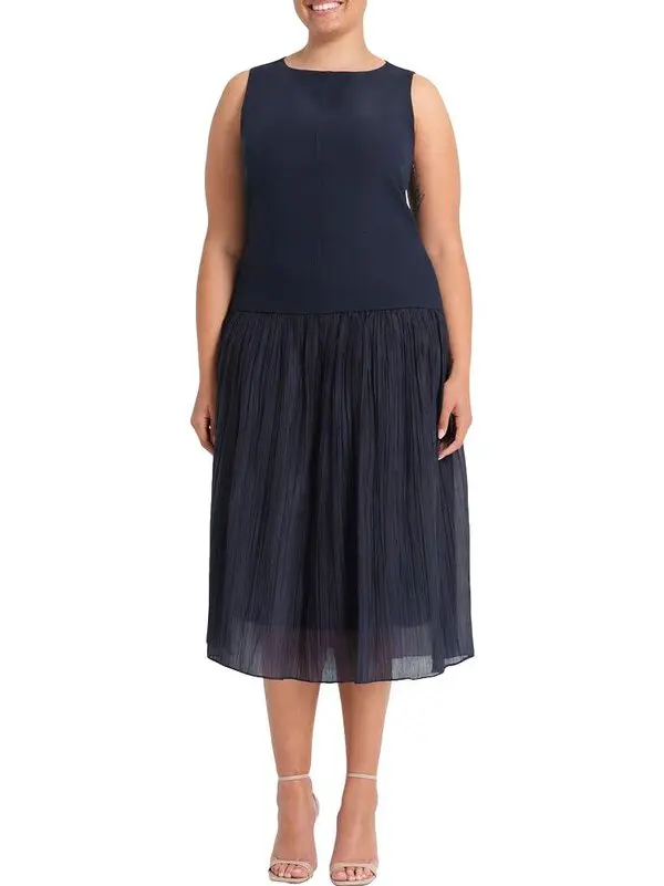 ESTELLE Jaylee Drop Waist Dress - Navy
