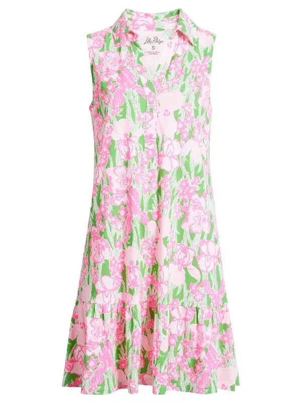 Lilly Pulitzer® Riegan Print Sleeveless Shirtdress - Putting Green Hannah