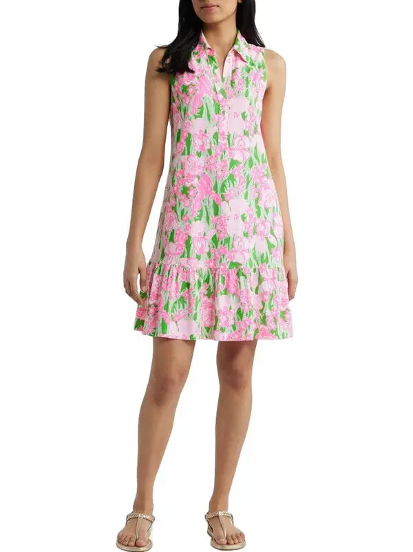 Lilly Pulitzer® Printed Sleeveless Shirt Dress - Putting Green Hannah