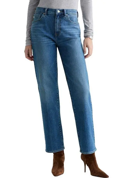 Ag Brinley Mid-rise Straight-leg Jeans - Rewind