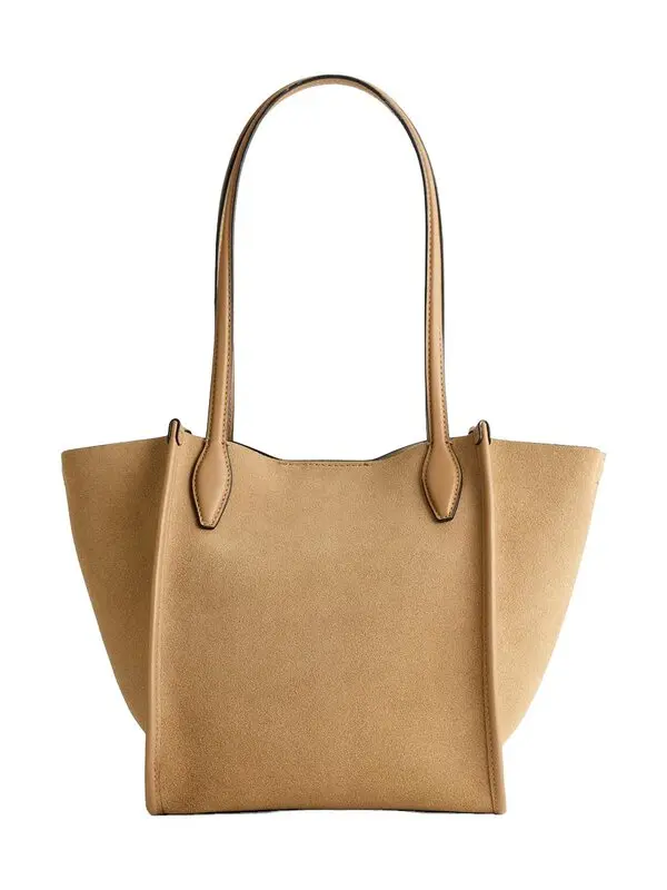 Madewell The Small Lexington Suede Tote - Walnut Shell