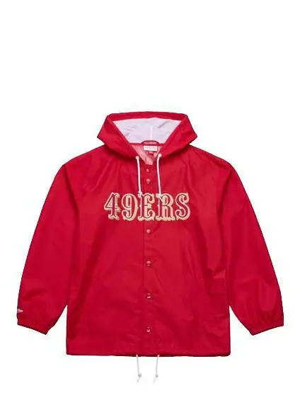 Mitchell & Ness San Francisco 49ers Coaches Windbreaker Jacket - Scarlet