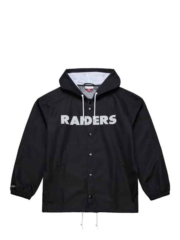 Mitchell & Ness Las Vegas Raiders Coaches Windbreaker Jacket - Black
