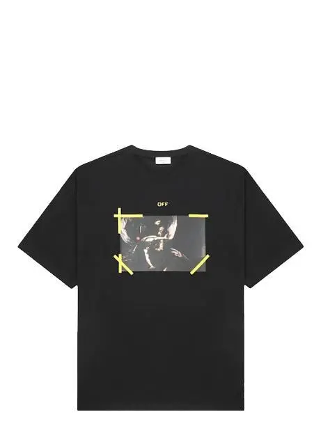 Off-White Off Off Arrow Carav Mercy Skat Short Sleeve T-shirt - Black/white