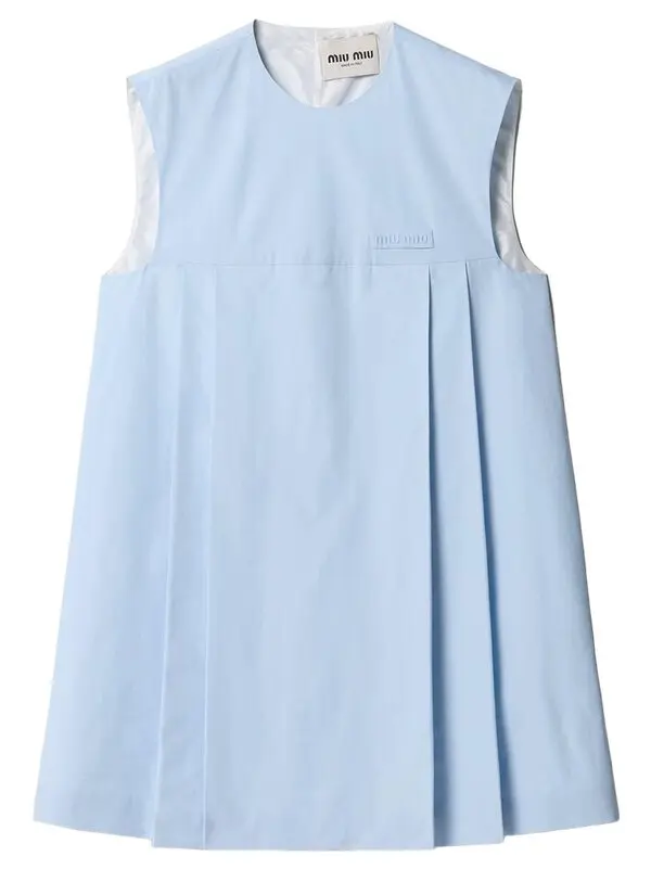Miu Miu Poplin Mini-dress - Sapphire Blue