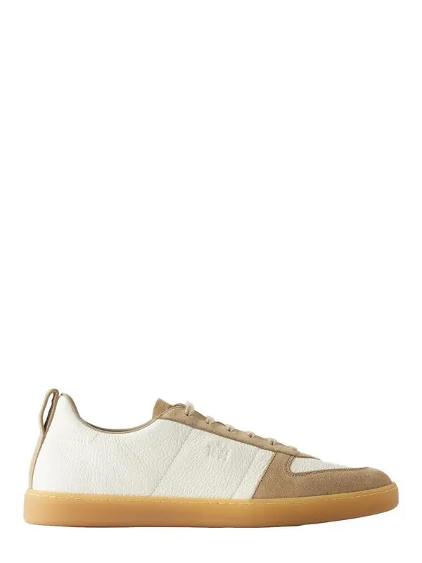 Church's Repton Textured-leather And Deerskin Sneakers - Neutrals