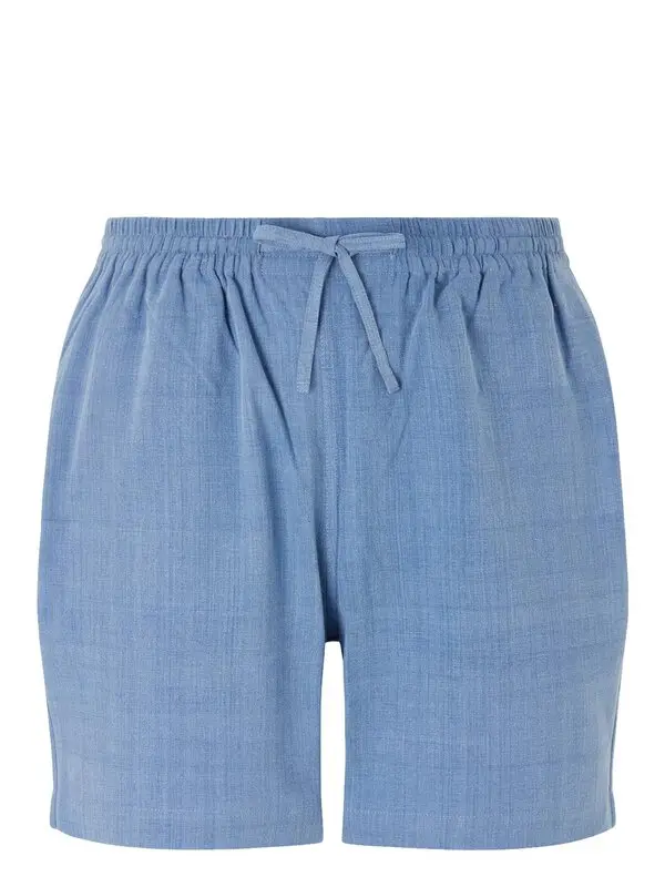 KARDO Olbia Straight-leg Drawstring Shorts - Blue