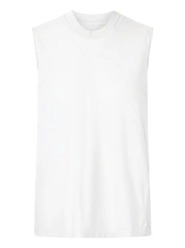 Rick Owens Paneled Cotton-jersey Tank Top - Neutrals