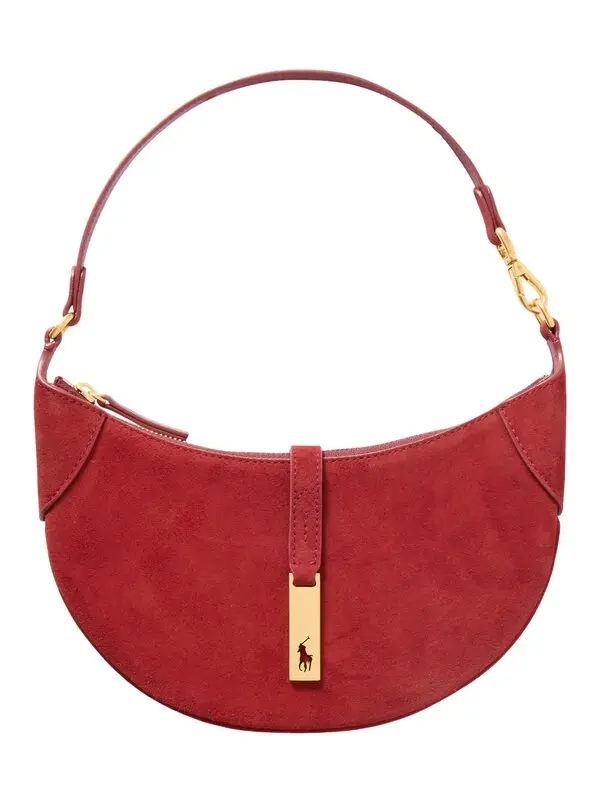 Polo Ralph Lauren Polo Id Mini Suede Shoulder Bag - Red