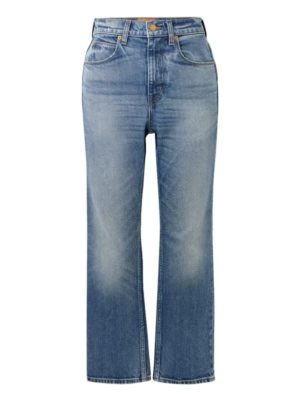 JAMIE HALLER The Kenickie Mid-rise Straight-leg Jeans - Blue