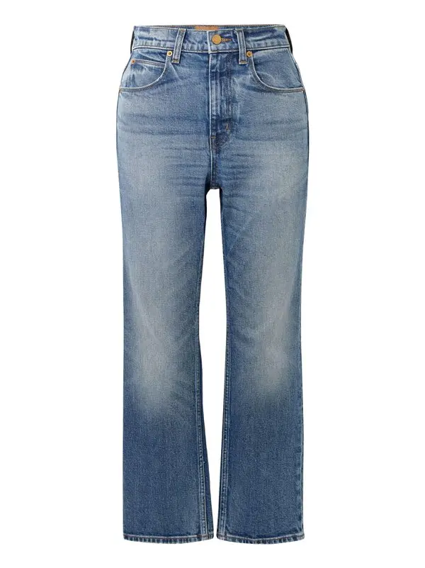 JAMIE HALLER The Kenickie Mid-rise Straight-leg Jeans - Mid Denim