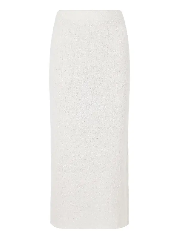Gabriela Hearst Terranova Silk Midi Skirt - Off-white