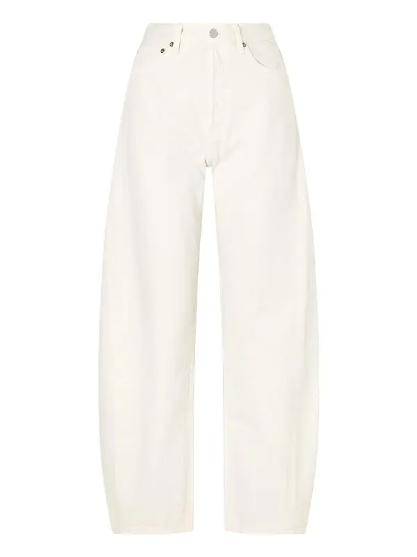 AGOLDE Luna Pieced High-waist Tapered Jeans - White