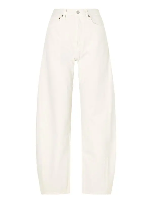 AGOLDE Luna Pieced High-waist Tapered Jeans - White
