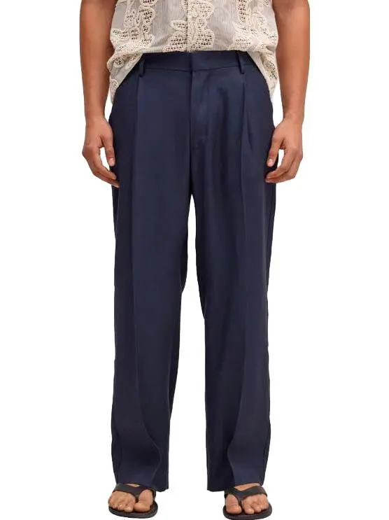 Nn07 Kay Relaxed Fit Twill Trousers - Deep Navy