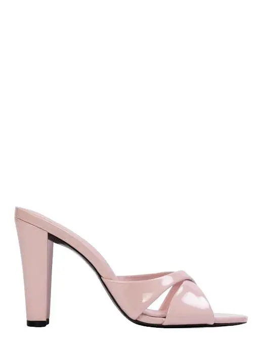 BLACK SUEDE STUDIO Aika 95 Mule - Powder Pink Patent Leather