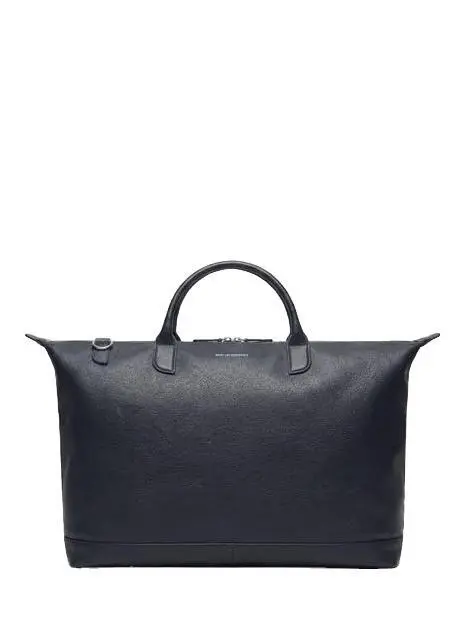 WANT Les Essentiels Hartsfield Pebble-grained Leather Weekender Bag - Navy