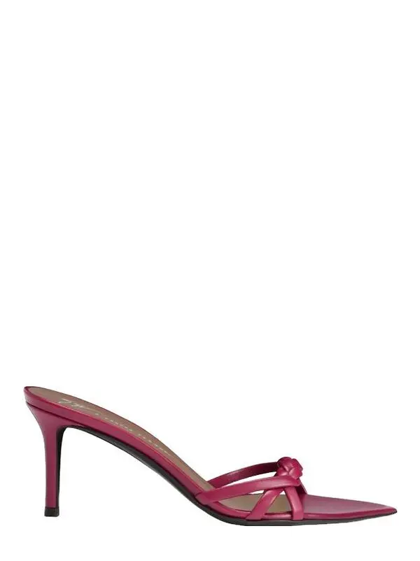 GIUSEPPE ZANOTTI Intrigo Braid 70 Leather Mules - Pink