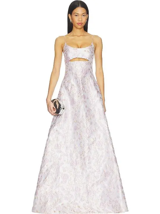SAU LEE Jacinda Gown - Lilac Ash