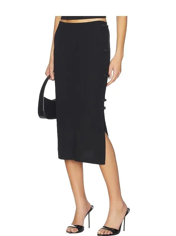 SAU LEE Timo Jersey Skirt - Black