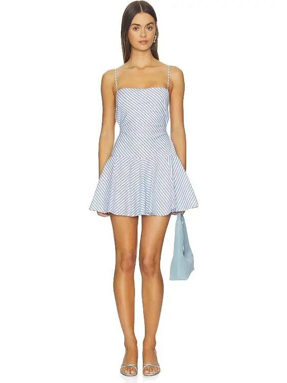 LOVERS AND FRIENDS Gracie Mini Dress - Blue Stripe