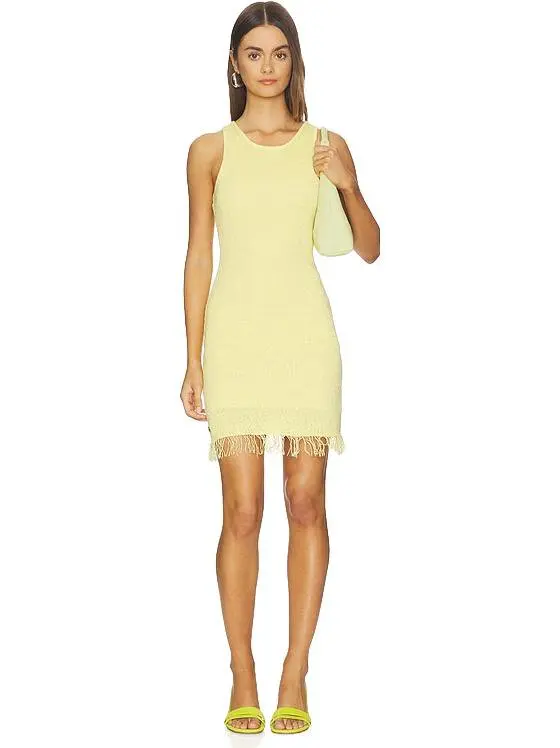 ASTA RESORT Natalia Mini Dress - Butter Yellow Sequin