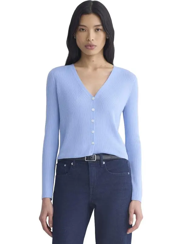 Everlane Ultrasoft Merino Cardigan - Open Air Blue