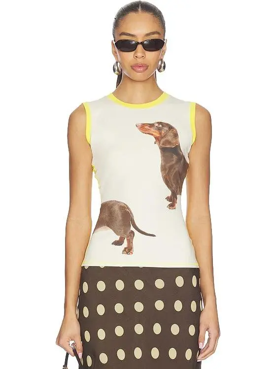 TYLER MCGILLIVARY Collector Dover Tank Top - Weiner Dog
