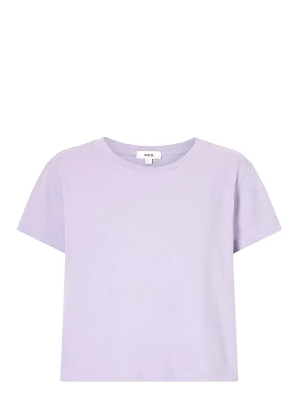 AGOLDE Adine Cropped Organic Cotton-jersey T-shirt - Purple