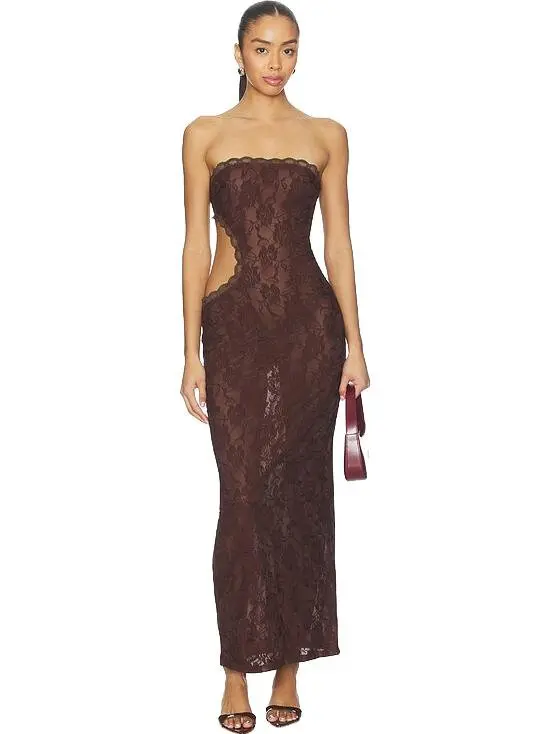 Superdown Sonnet Cutout Maxi Dress - Brown