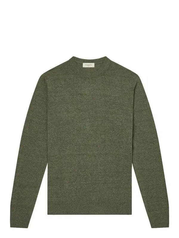 PIACENZA CASHMERE 1733 Silk And Linen-blend Sweater - Green