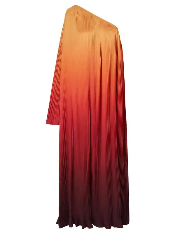 DIMA AYAD Pleated Ombré Gown - Orange