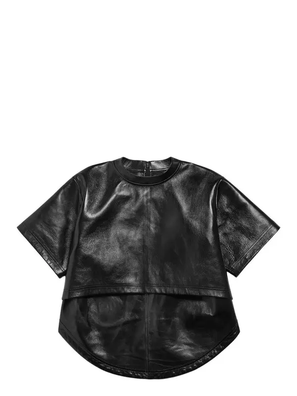 Balenciaga Cropped T-shirt - Black