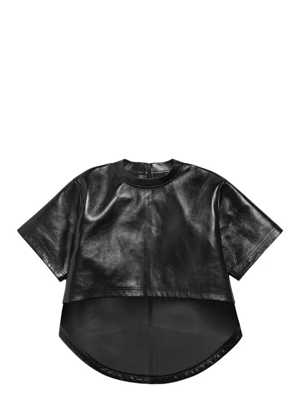 Balenciaga Cropped T-shirt - Black