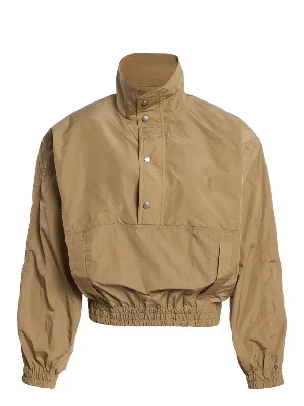 Saint Laurent Crinkled Windbreaker - Brown