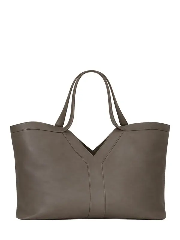 Saint Laurent Leather Y Tote Bag - Brown