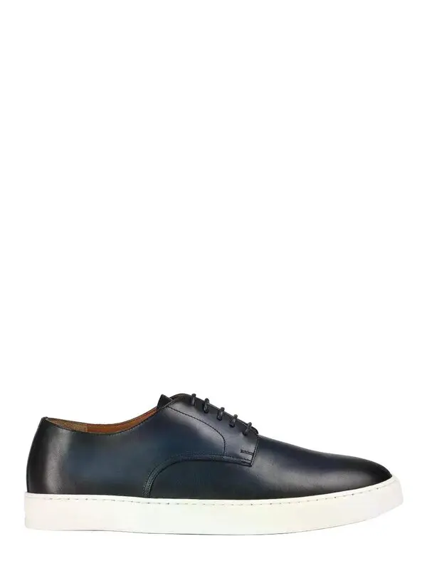 DOUCAL'S Leather Lace-up Sneakers - Blue