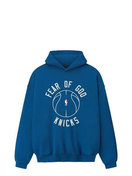 Fear Of God Essentials Knicks X Barkley Hendricks 90s Hoodie - Faded Blue