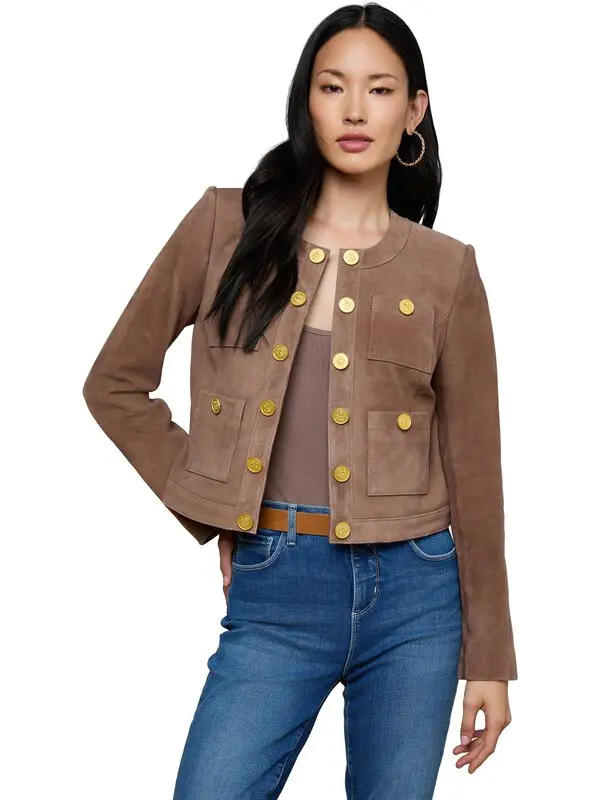 L'Agence Jayde Suede Jacket - Cardamom